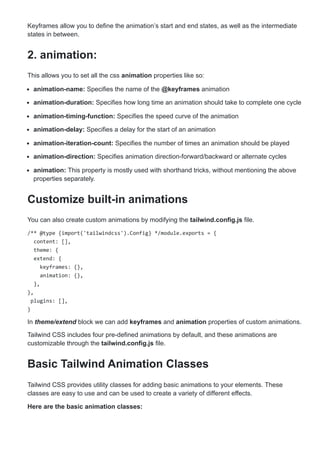 Tailwind Animation: How to Make Eye-Catching Websites | PDF