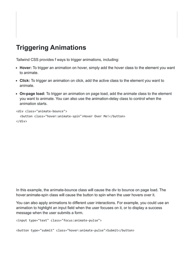 Tailwind Animation: How to Make Eye-Catching Websites | PDF