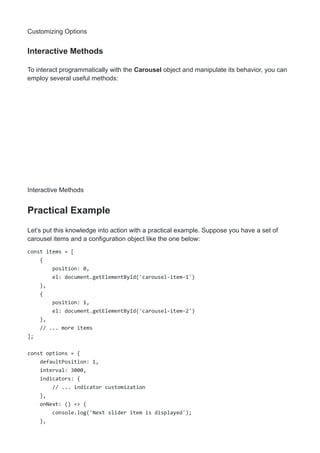 Tailwind Carousel: Create Responsive Carousels Easily - Blogs | PDF