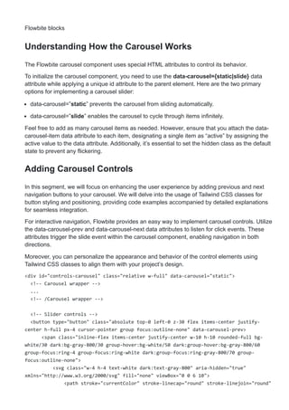 Tailwind Carousel: Create Responsive Carousels Easily - Blogs | PDF