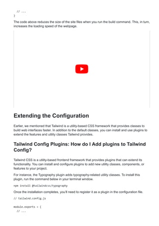 How to Use Tailwind Config to Customize Theme Styles | PDF