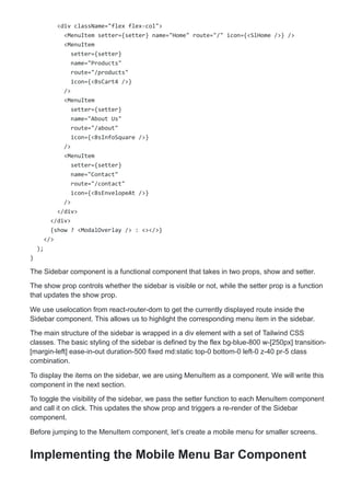 A Guide to Creating a Great Custom Tailwind Sidebar | PDF