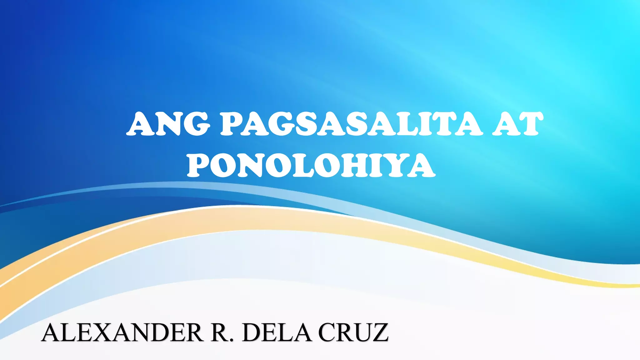 Pagsasalita at Ponolohiya | PDF