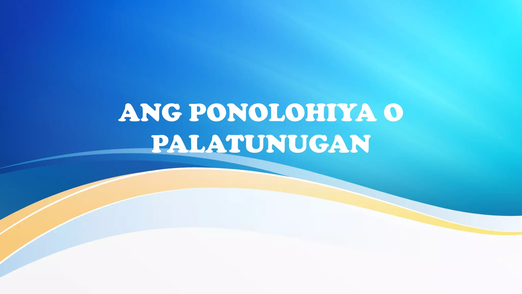Pagsasalita at Ponolohiya | PDF