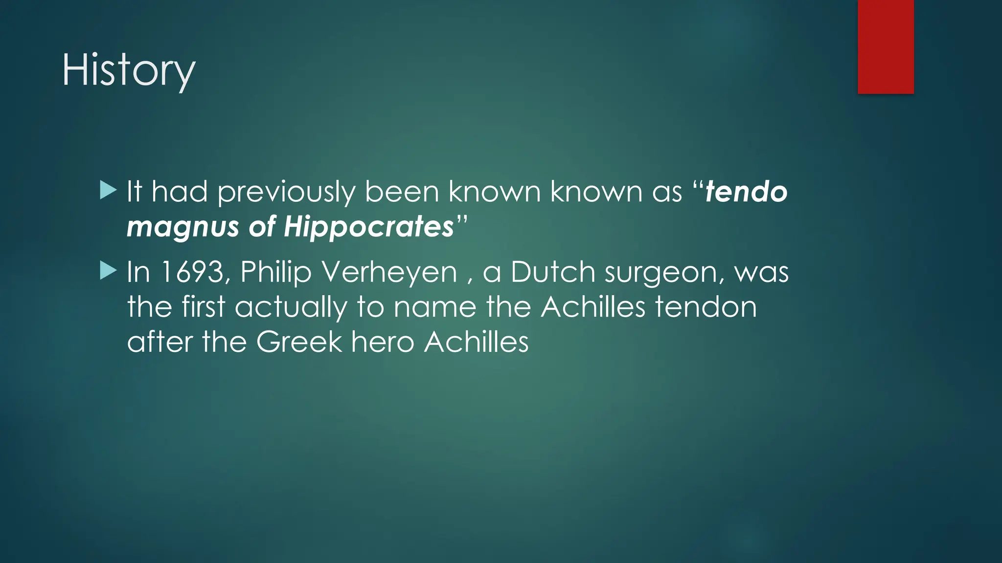 Tendo achilles injury and it's management | PPTX
