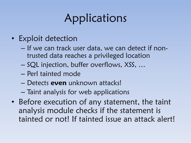 Taint analysis | PPT