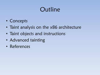 Taint analysis | PDF