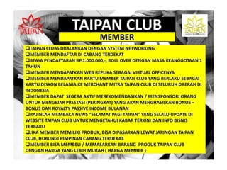 Taipan Club Presentation | PPTX