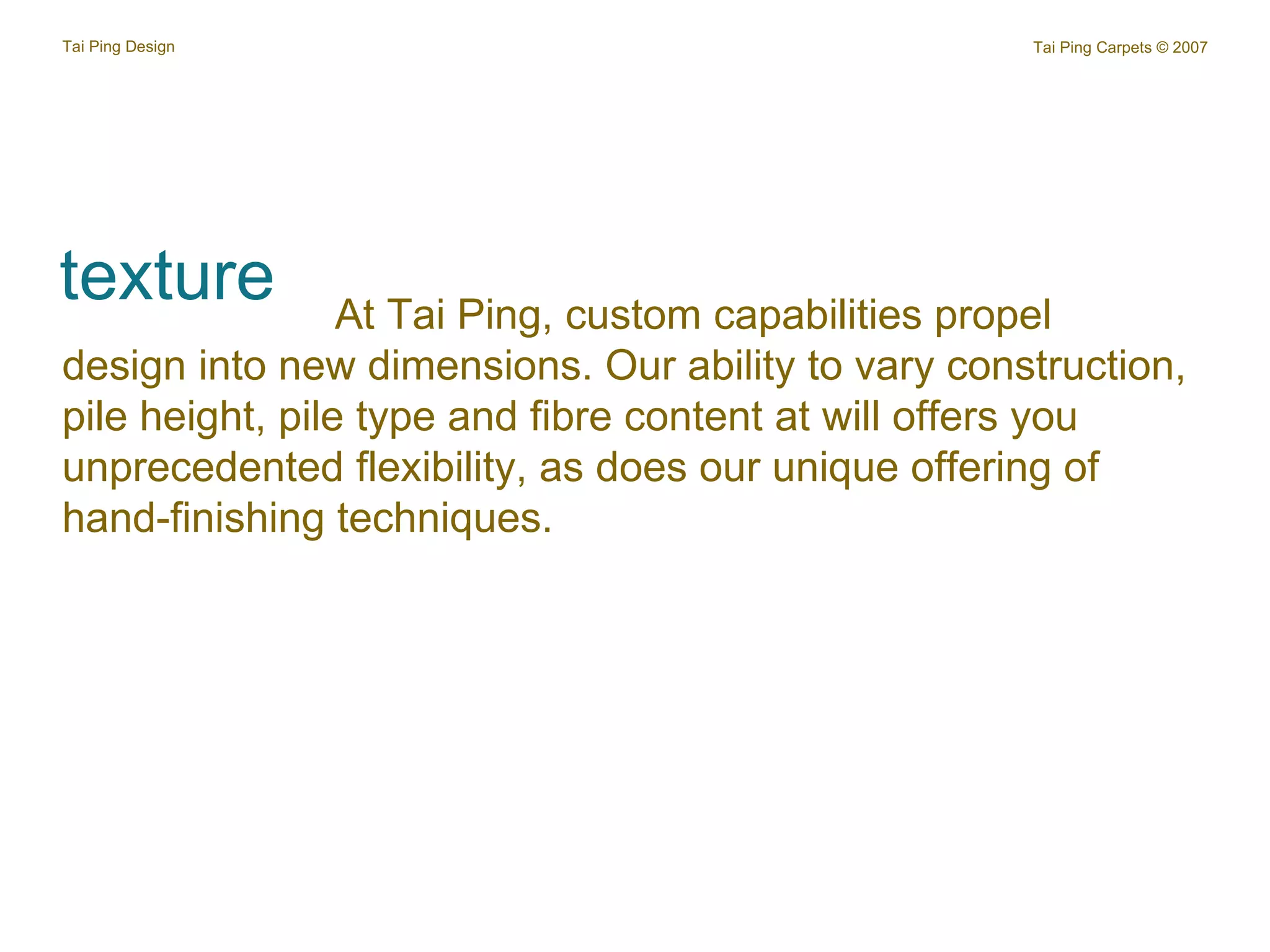 Tai Ping Design Process | PPT