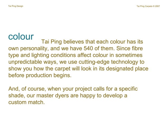 Tai Ping Design Process | PPT