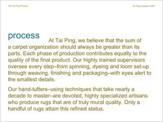 Tai Ping Process | PPT | Needlework | Arts and Crafts