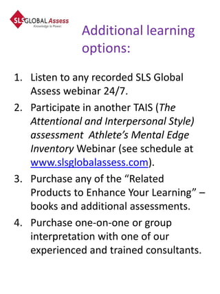 TAIS Athletes Mental Edge Inventory | PDF | Golf | Sports