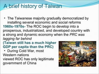 Taiwan And The Prc | PPT