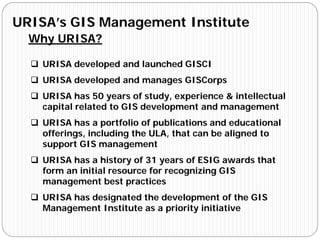URISA’s GIS Management Institute | PDF | Information Services Industry ...