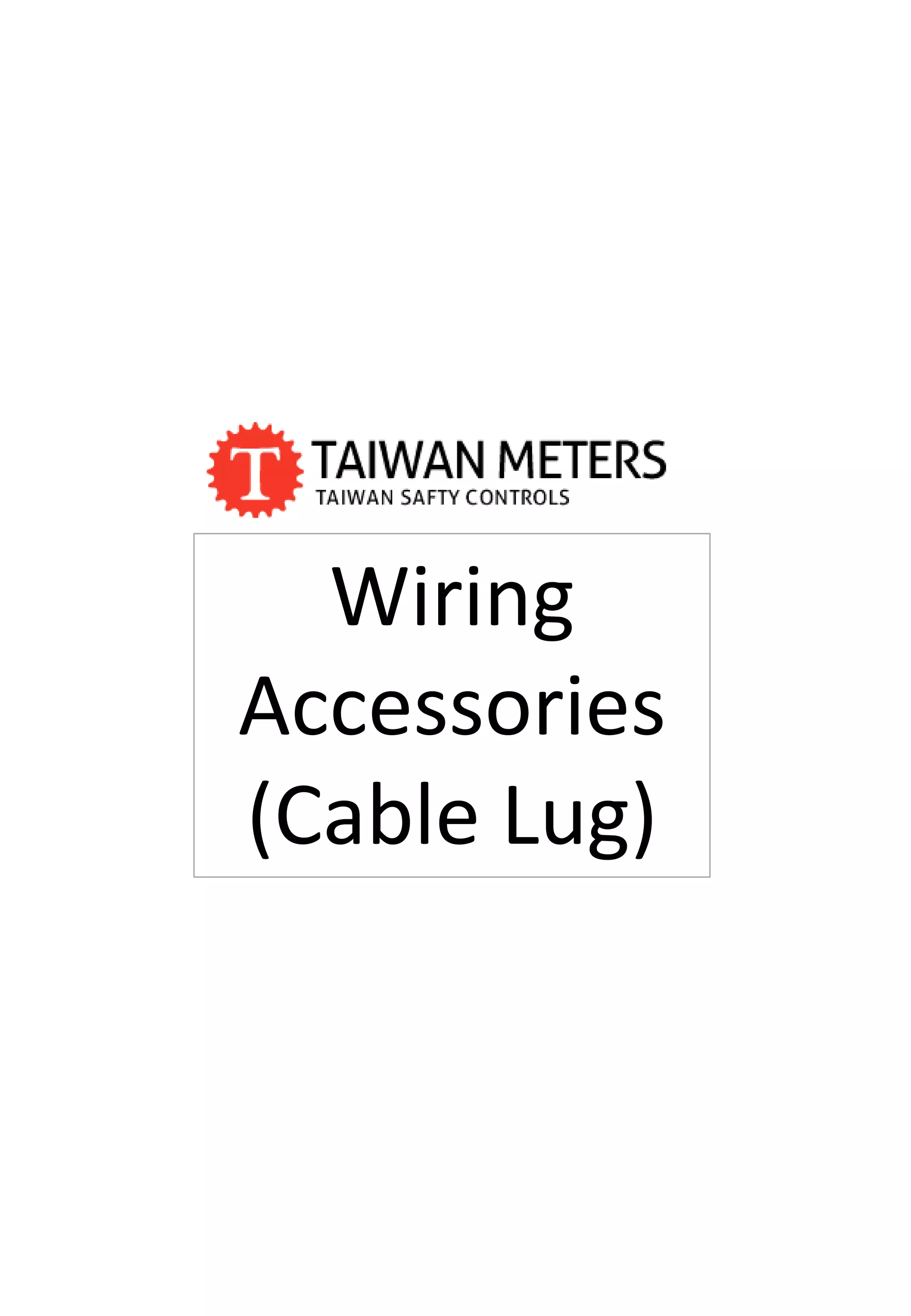 Catalog Taiwan meters wiring accessories Cable lug | PDF