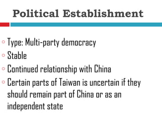 Taiwan's Political & Economic System | PPT