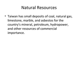 Taiwan's Geographical Info | PPT