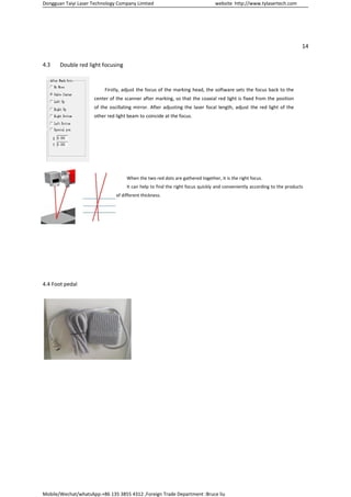 Taiyi fiber laser marking machine manual english edition | PDF