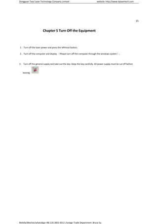 Taiyi fiber laser marking machine manual english edition | PDF