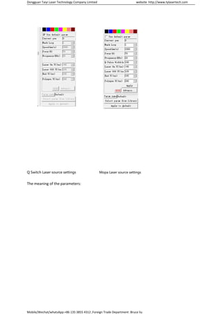 Taiyi fiber laser marking machine manual english edition | PDF