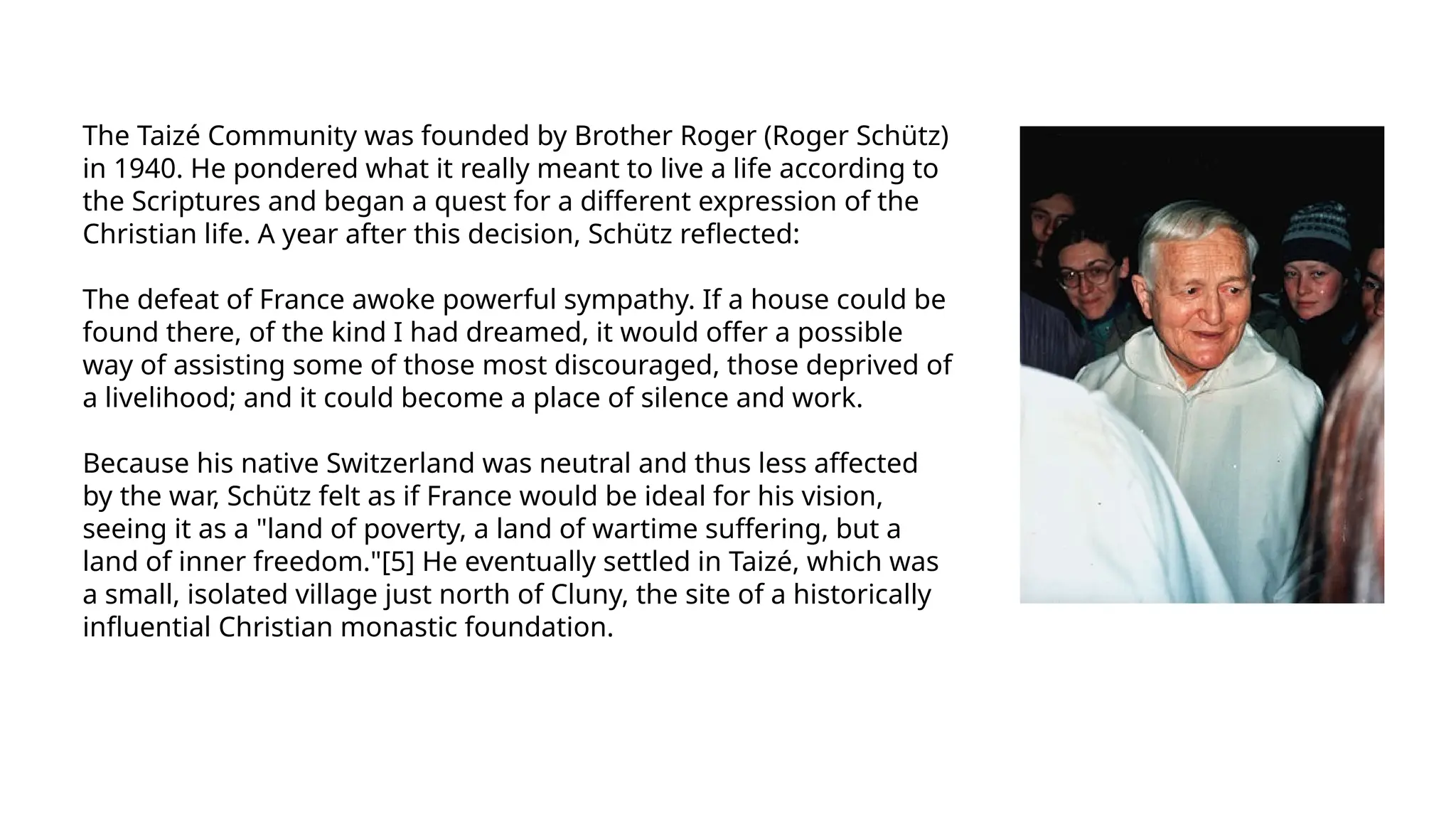 The Taizé Community is an ecumenical Christian monastic community | PPT