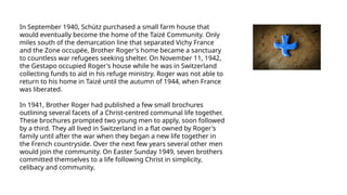 The Taizé Community is an ecumenical Christian monastic community | PPT