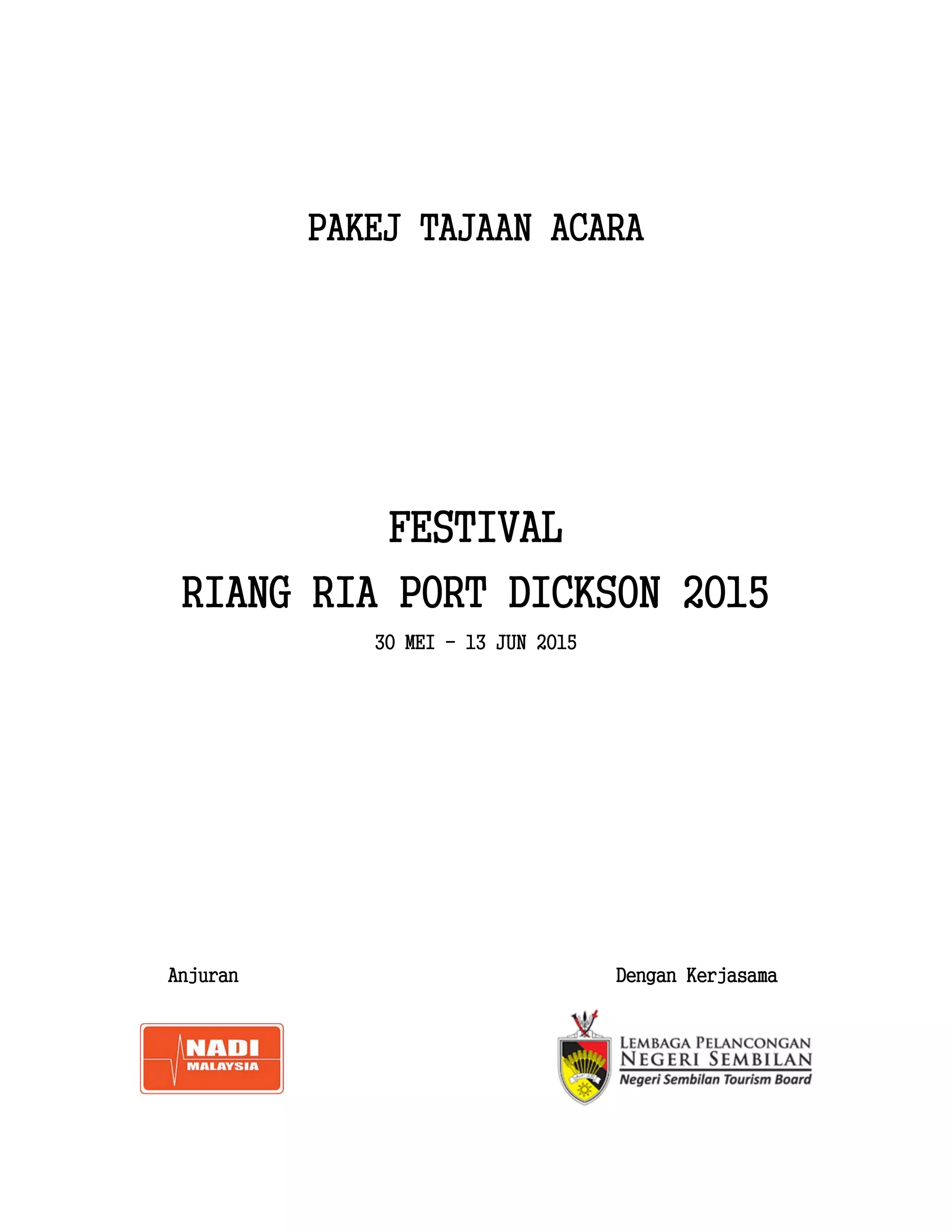 FESTIVAL RIANG RIA PORT DICKSON 2015 | PDF