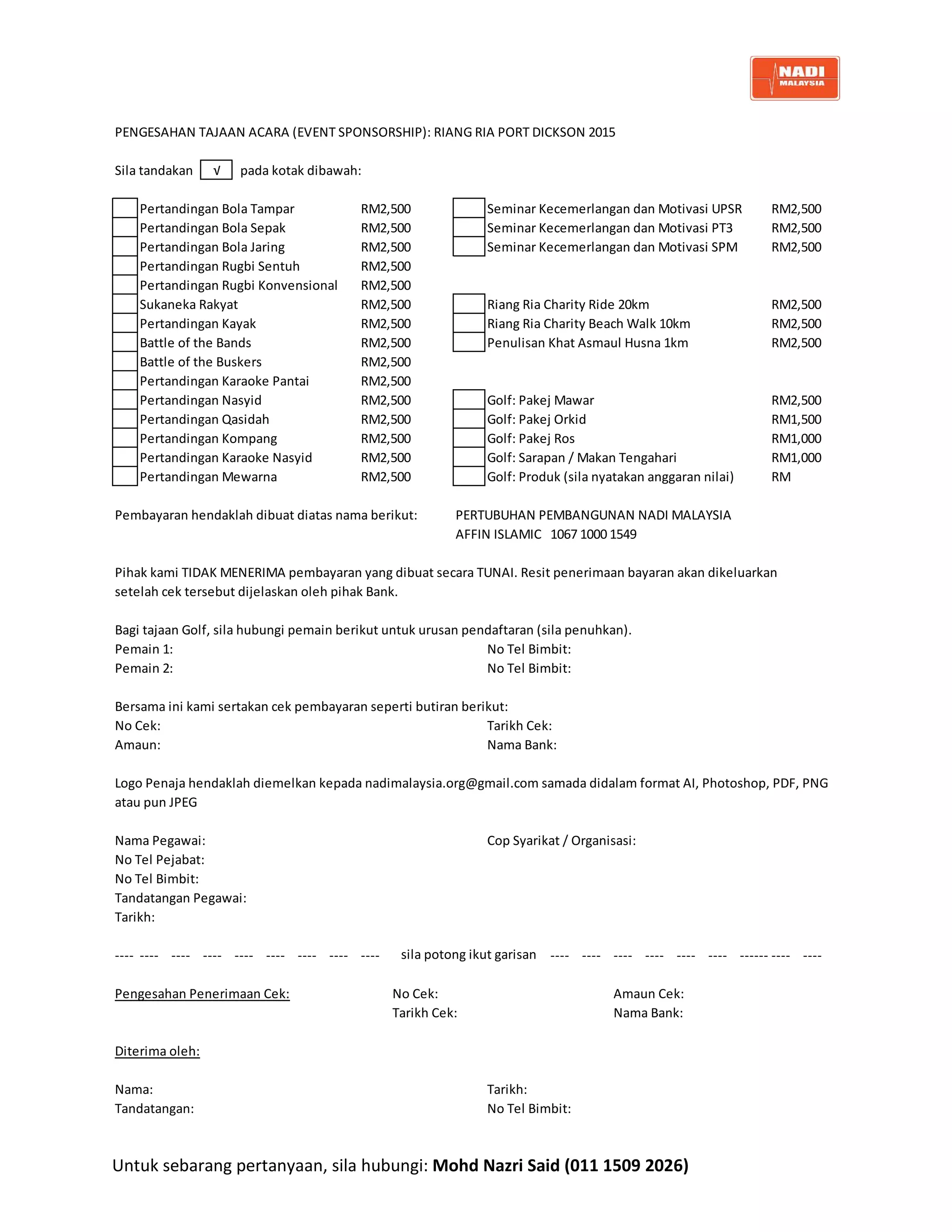 FESTIVAL RIANG RIA PORT DICKSON 2015 | PDF