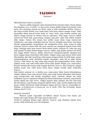 Tajassus | PDF