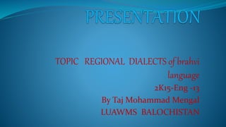 REGIONAL DIALECTS | PPT
