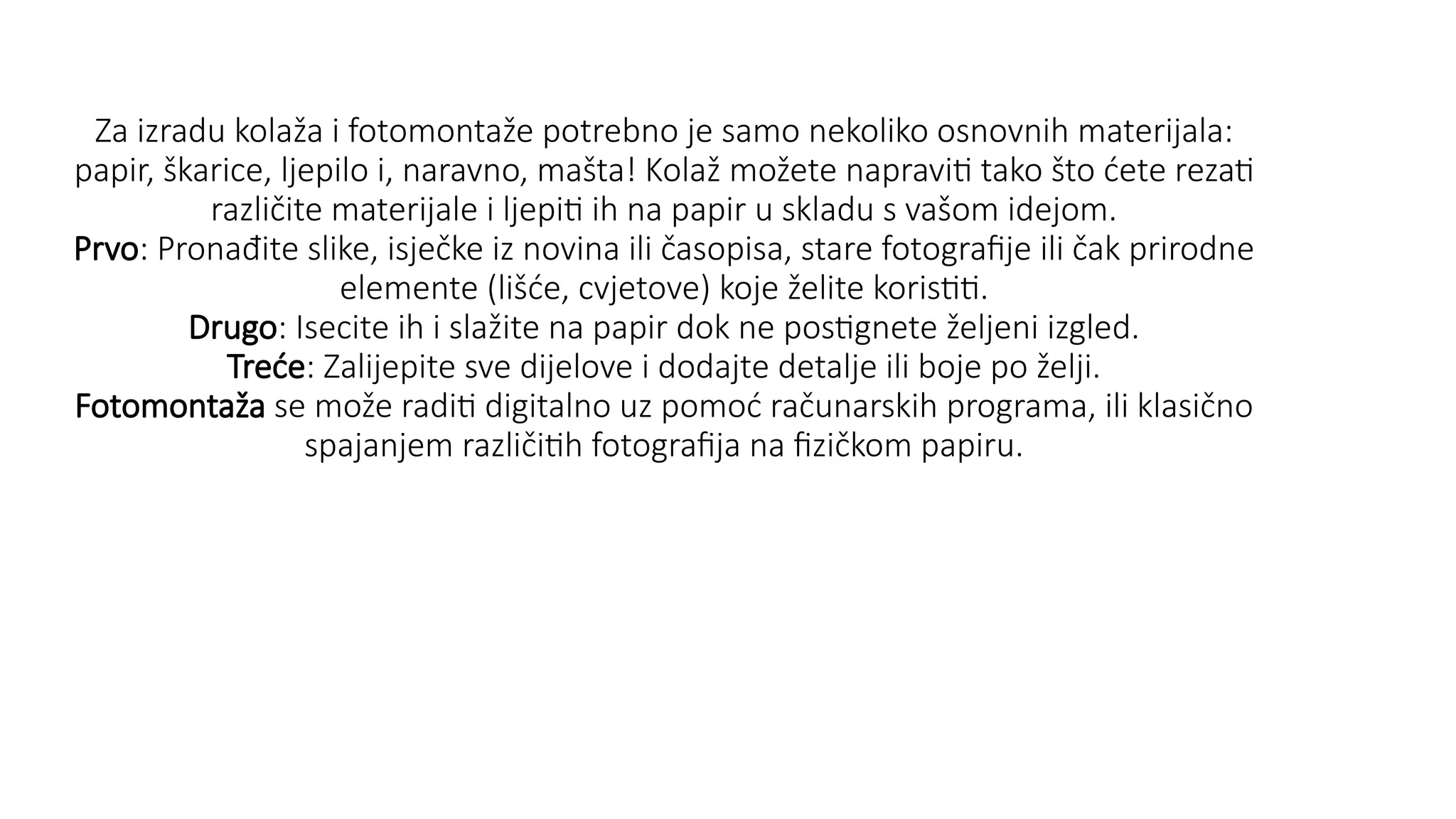 Šta je Kolaž, uvod u kolaž, osnovna škola | PPTX