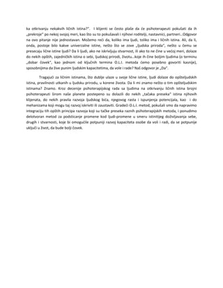 Šta je O.L.I. Integrativna Psihodinamska Psihoterapija | PDF