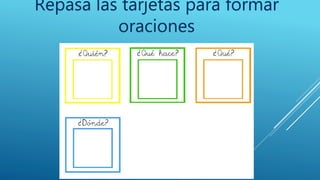 Tajetas para formar oraciones | PPTX