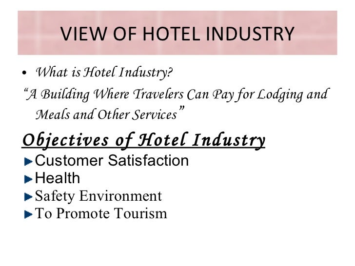 Objective For Hotel