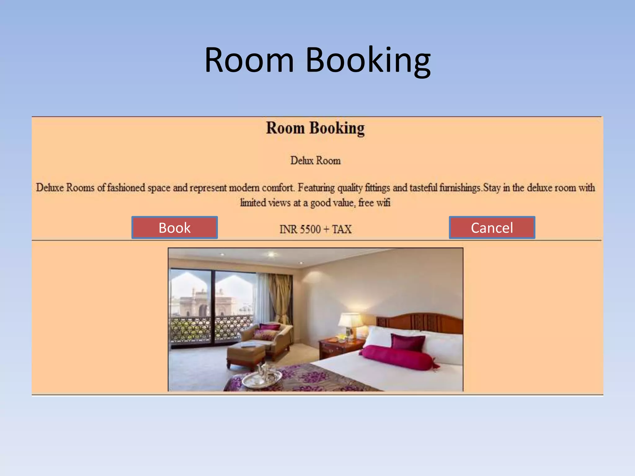 Online Hotel Reservation System PPT | PPTX