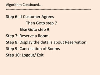 Online Hotel Reservation System PPT | PPTX