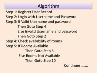 Online Hotel Reservation System PPT | PPTX