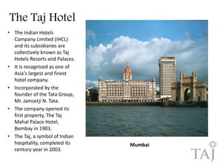 Taj hotels and resort | PPTX