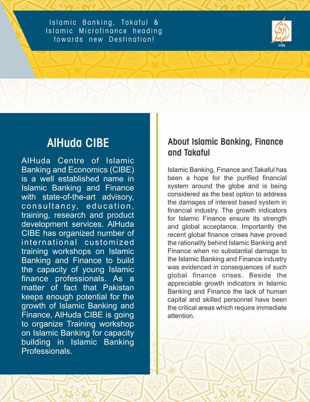 Islamic Banking, Takaful and Islamic Microfinance Training | PDF