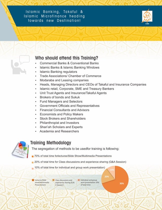 Islamic Banking, Takaful and Islamic Microfinance Training | PDF