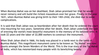 Taj Mahal ; A Love Story | PPTX | Islam | Religion & Spirituality