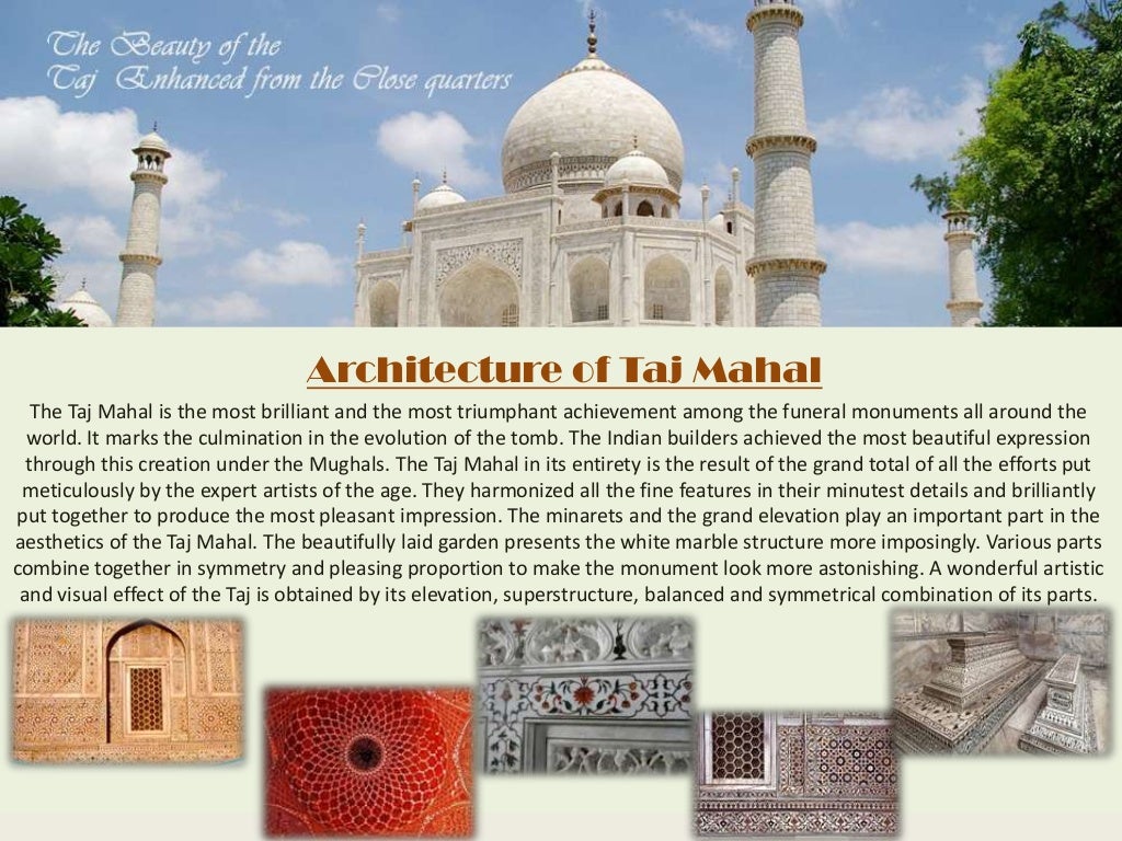 Taj mahal agra ppt