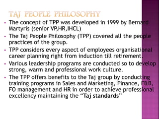 Taj People Philosophy and Star System | PPTX