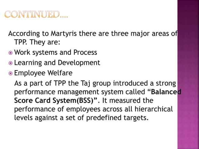 Taj People Philosophy and Star System | PPTX