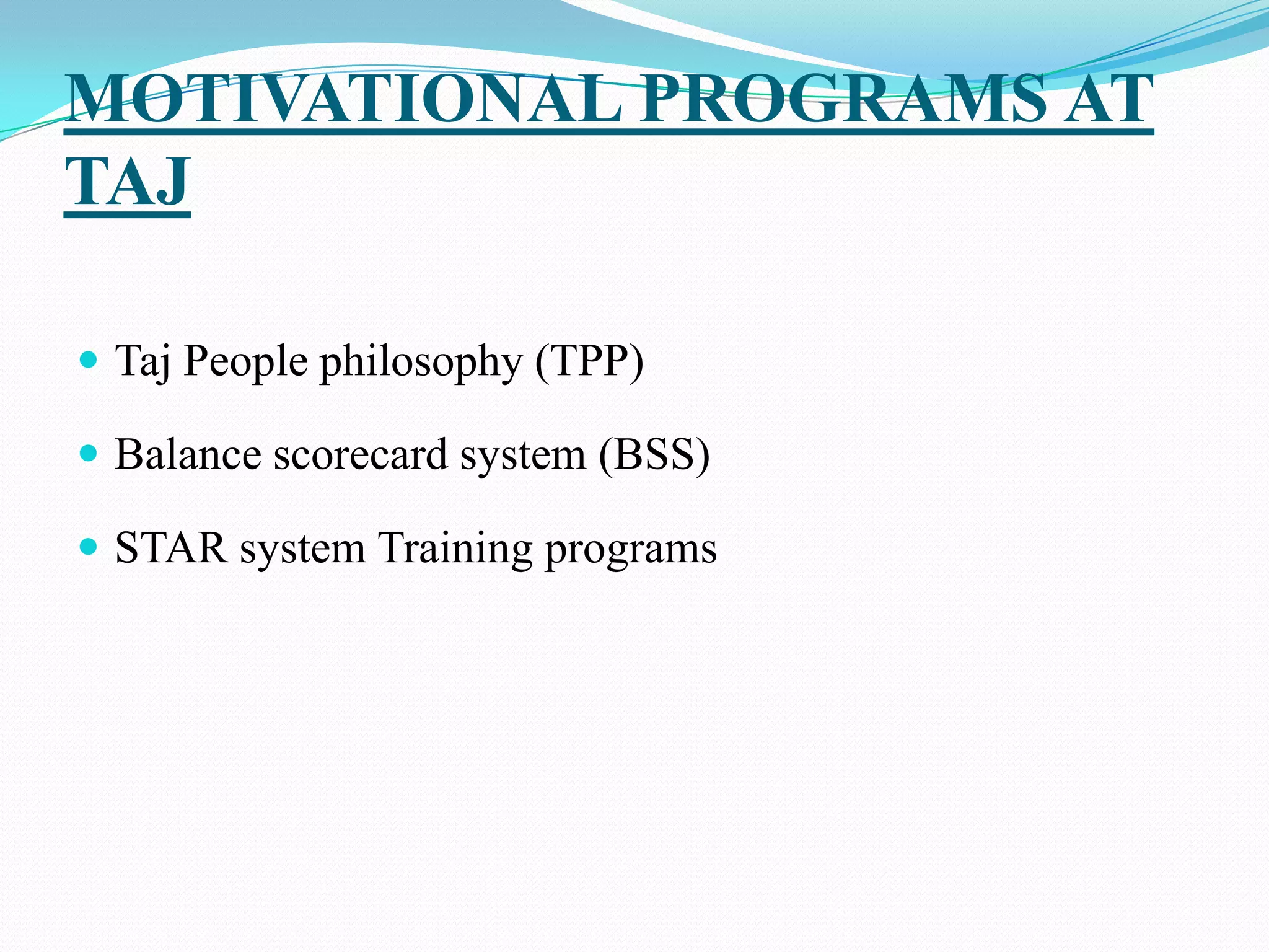 HRD initiatives of TAJ | PPTX