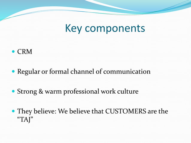 Taj's pepole philoshophy and star system | PPT