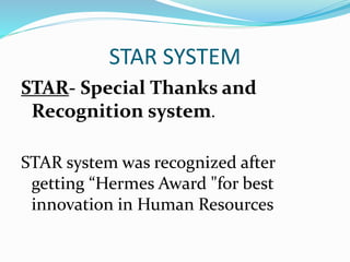 Taj's pepole philoshophy and star system | PPTX