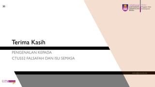 Tajuk Pengenalan Kursus CTU552 Falsafah dan Isu Semasa | PDF