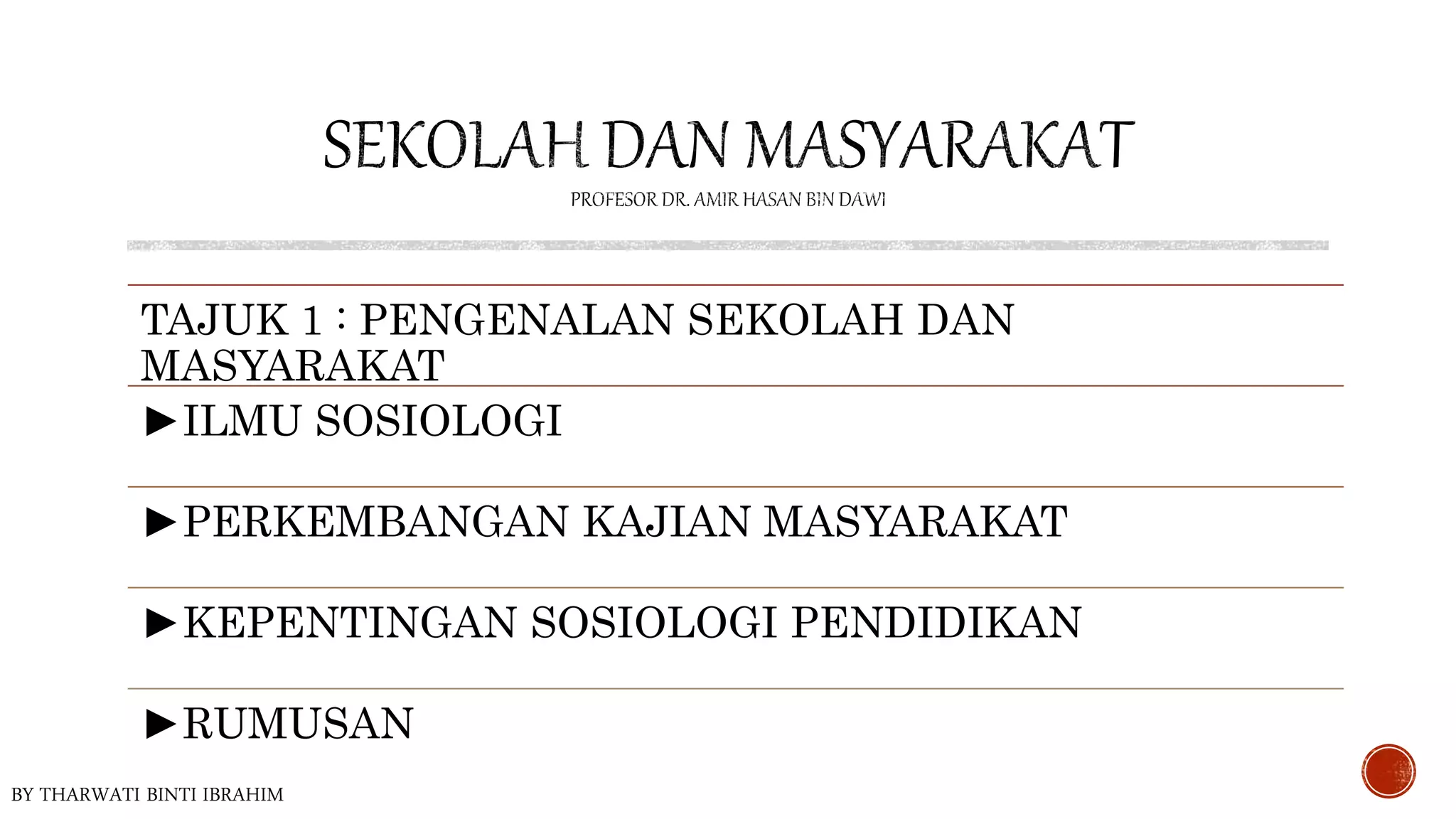 Tajuk 1 : Pengenalan Sekolah Dan Masyarakat | PPTX