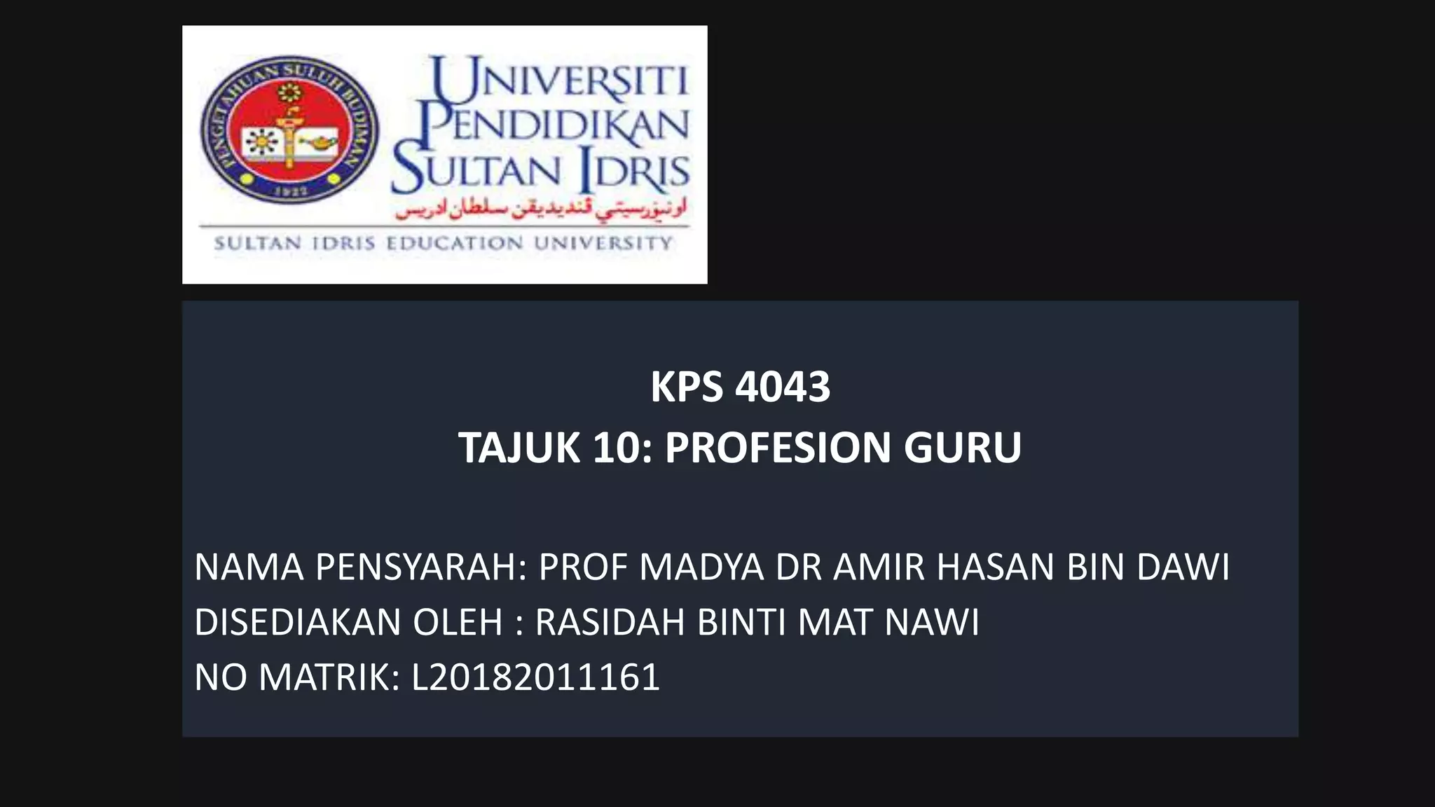 Tajuk 10 (profesion guru) | PPTX